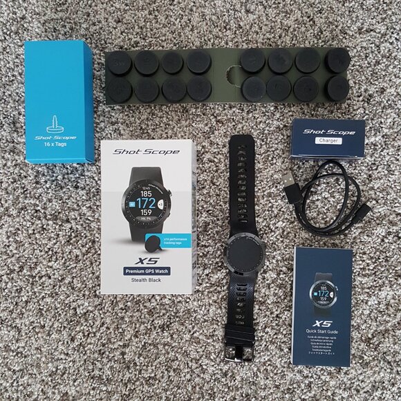 Shot Scope | Accessories | Shot Scope X5 Golf Gps Watch Stealth Black ...